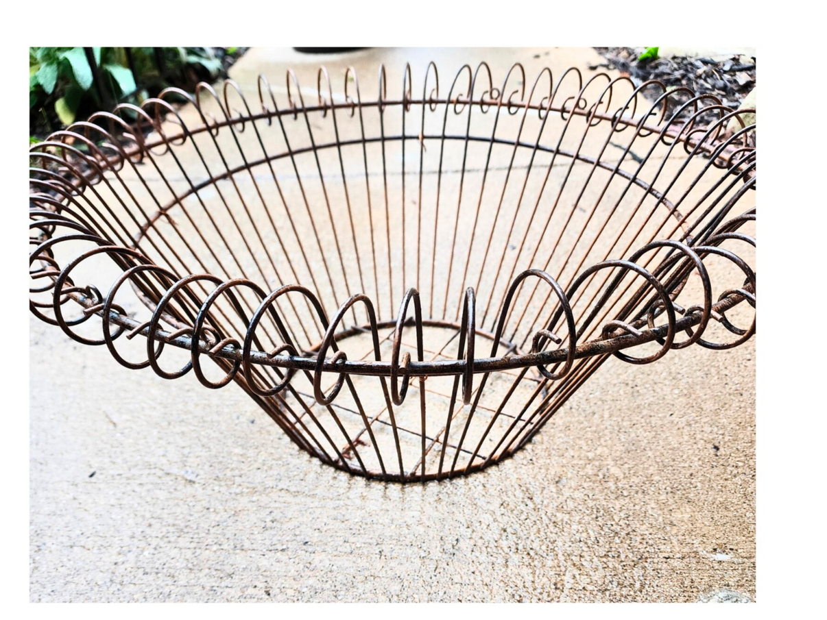 Large Wire Planter | Georgian wire planter | Vintage wire planter | Fr ...